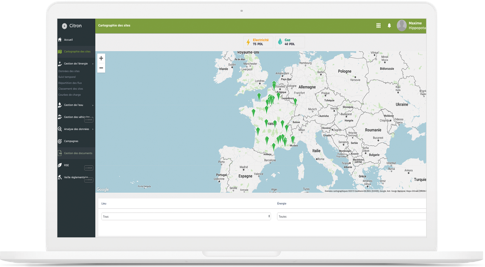 Citron®, plateforme de management de l'énergie - Citron®